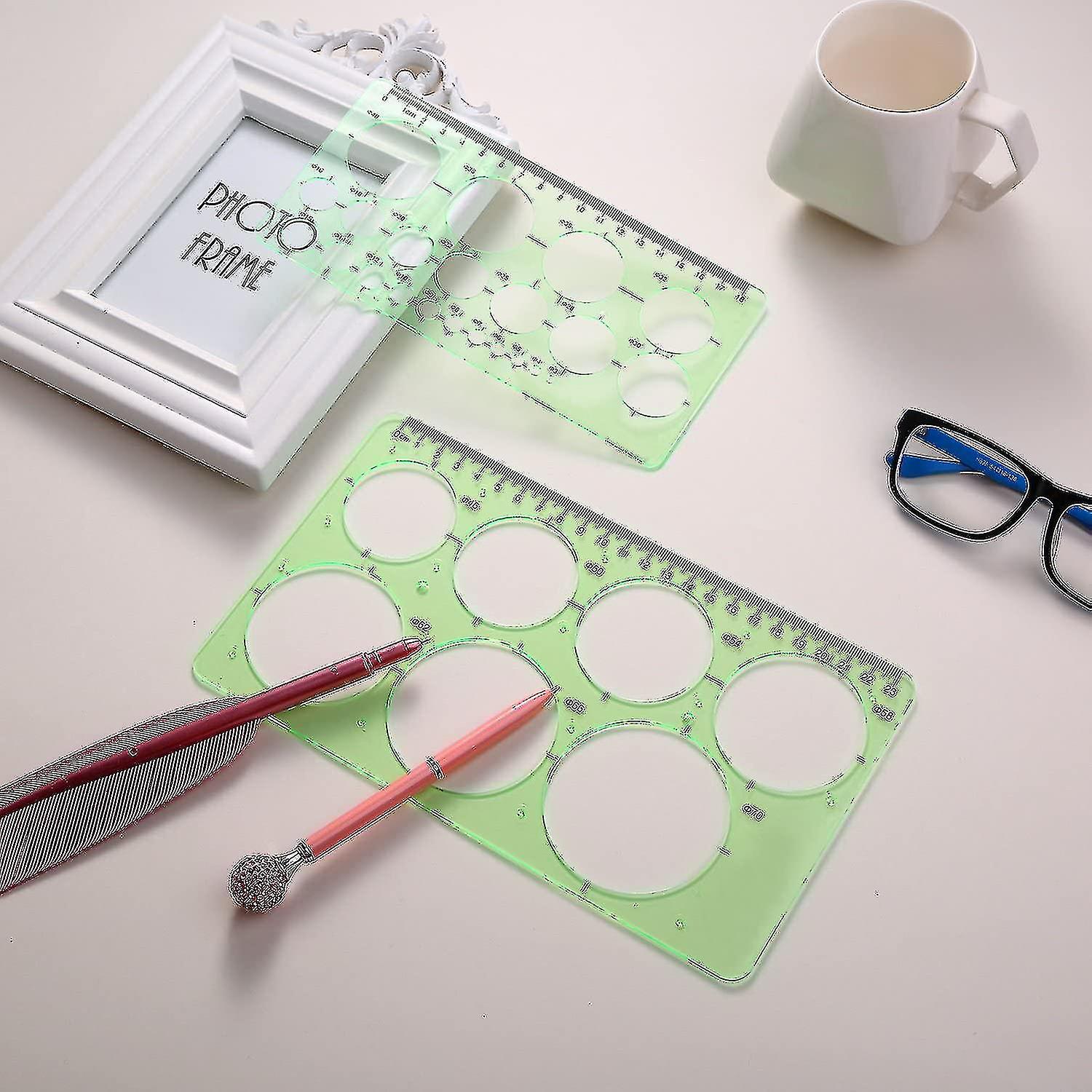 Circle Template 3 Pieces Plastic Circle And Oval Templates Measuring ...