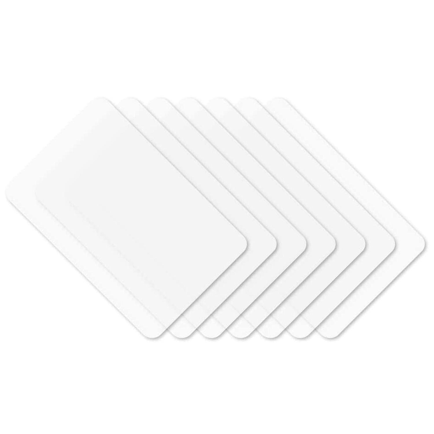 Set Of 8 Transparent Place Mats Washable White Dining Table Place Mat ...