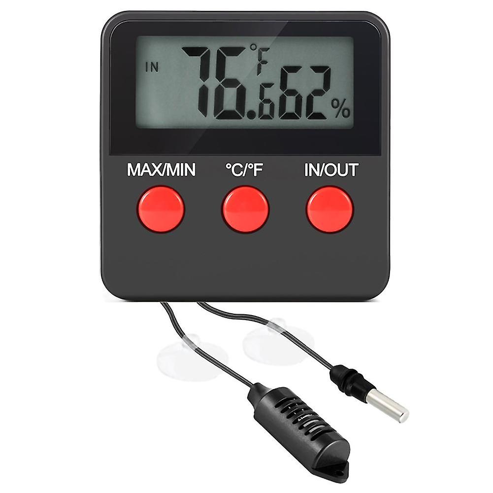 Electronic Digital Display Temperature Humidity Meter Crawling Pet Dry ...
