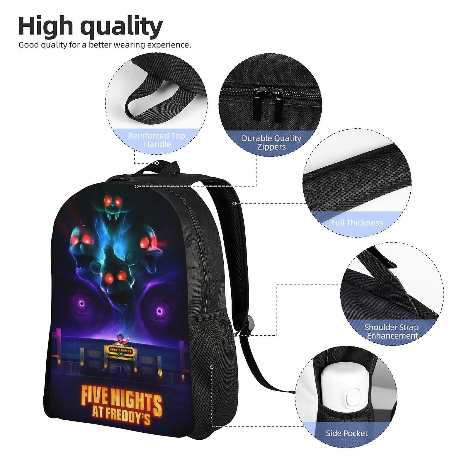 FNAF Five Night At Freddy Backpack Water Resistant College School Bags ...