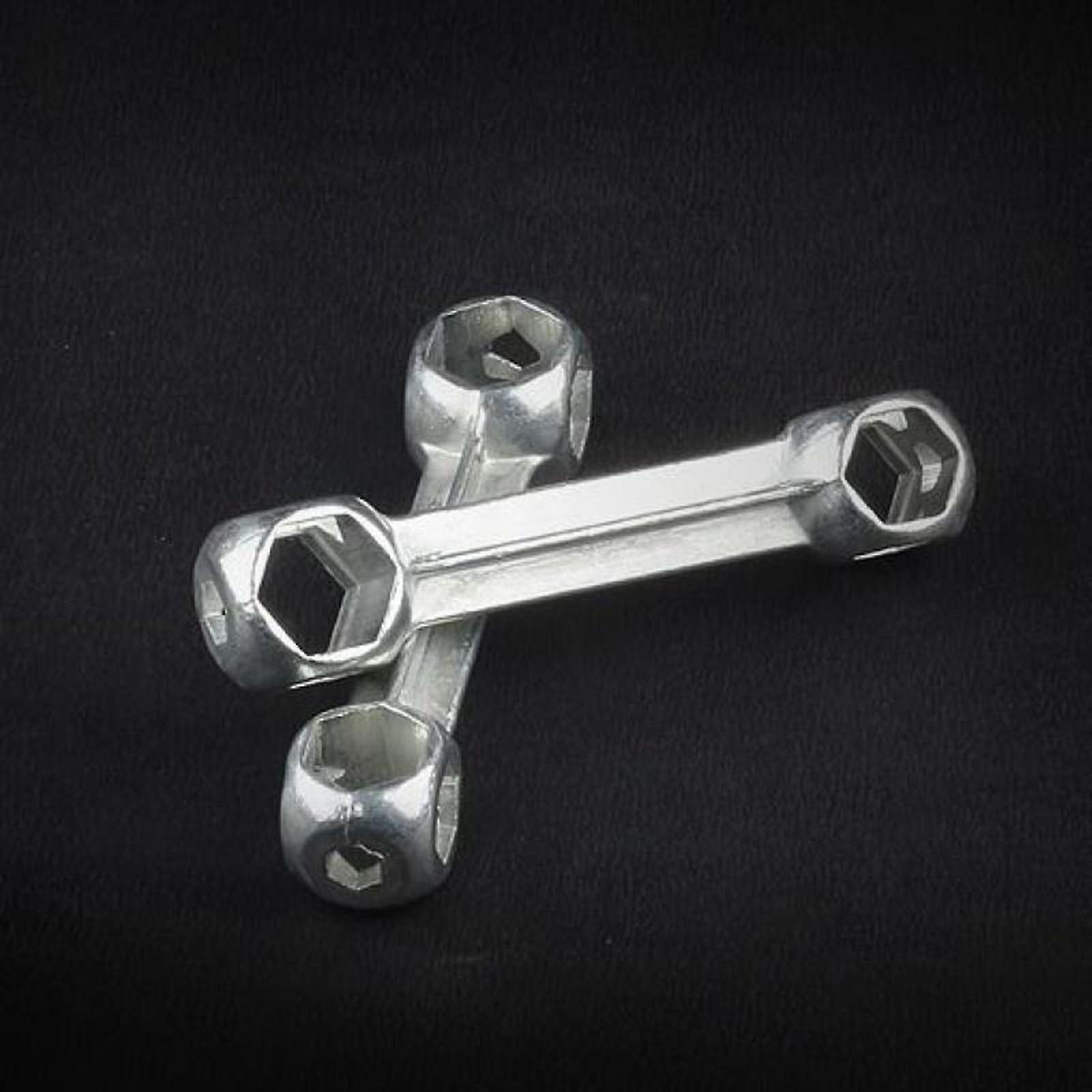 Bike Hexagon Holes Wrench Repair Bone Shape Reinforced Metal Home Multi ...