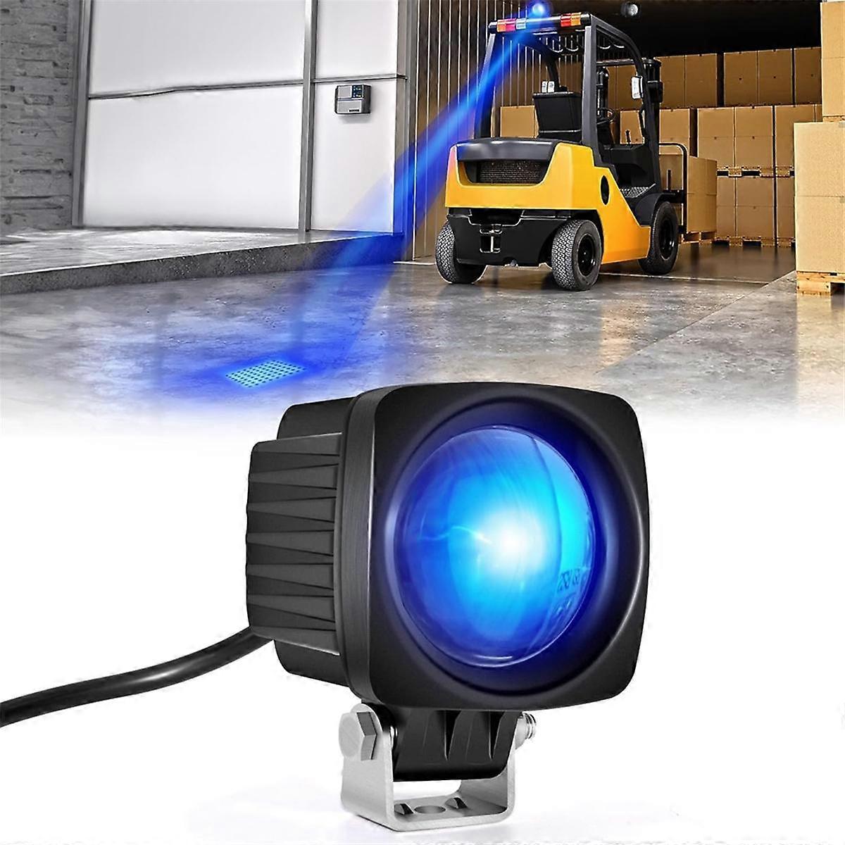 Square LED Forklift Safety Lights Blue DC 10-80V Forklift Backup Lights ...
