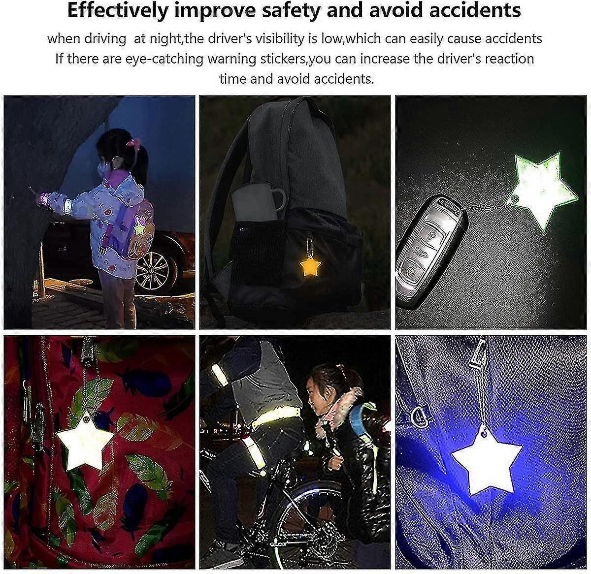 26pcs Safety Reflector Pendant,kids Reflector Pendant,star Safety ...