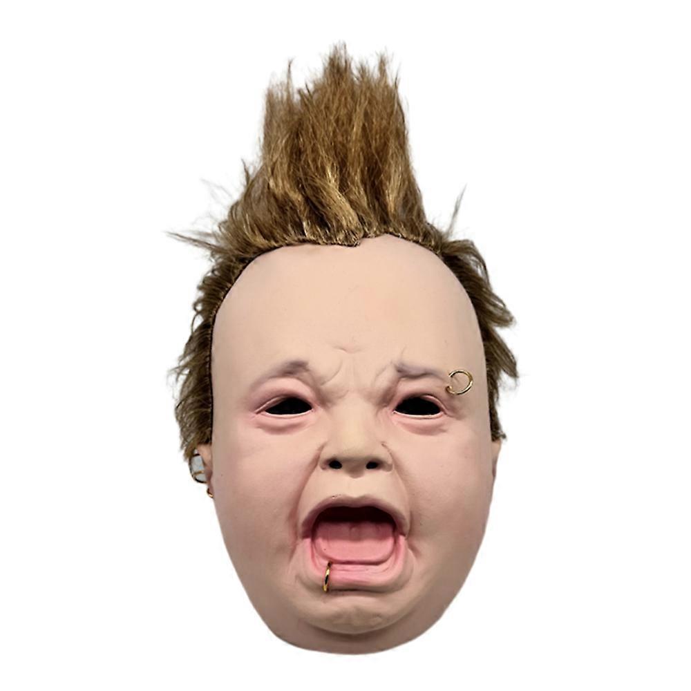 Adults Creepy and Hilarious Crying Baby Cosplay Mask Halloween Full ...