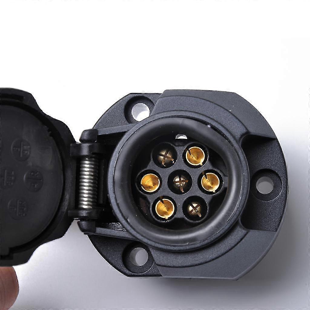 2x7 Pin Trailer Connector Plug Socket Receptacle Caravan Rv Towing ...