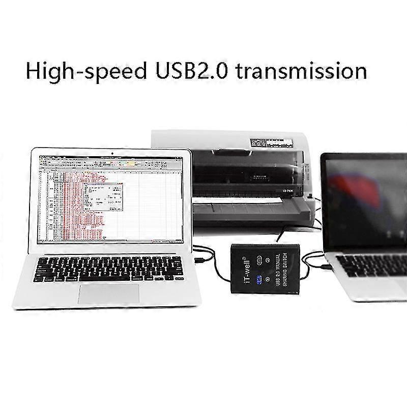 Usb Printer Sharing Device, 2 In 1 Out Printer Sharing Device, 2-port ...