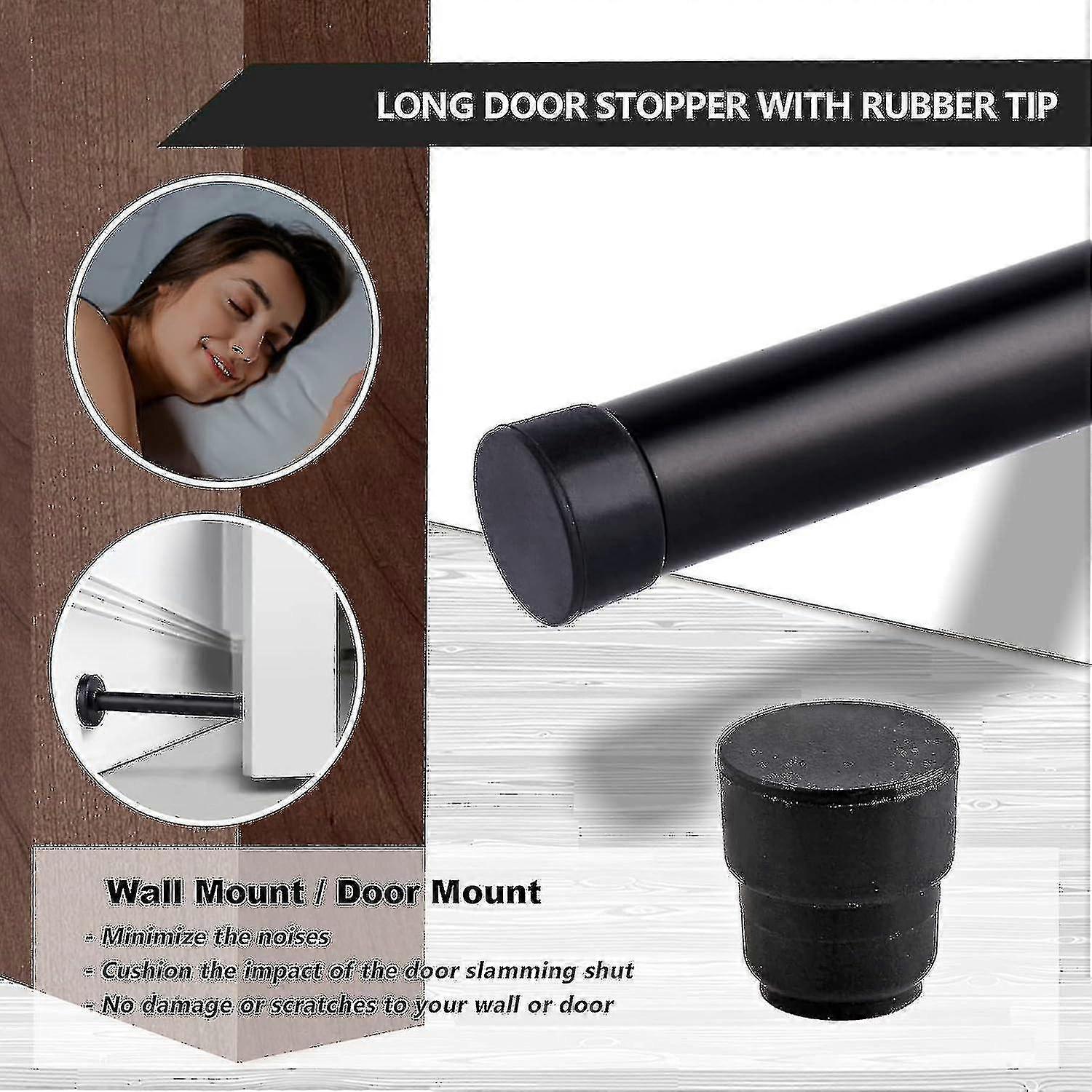 Door Stops, 6 Inch Long Door Stopper, Wall Mount, Heavy Duty Solid ...