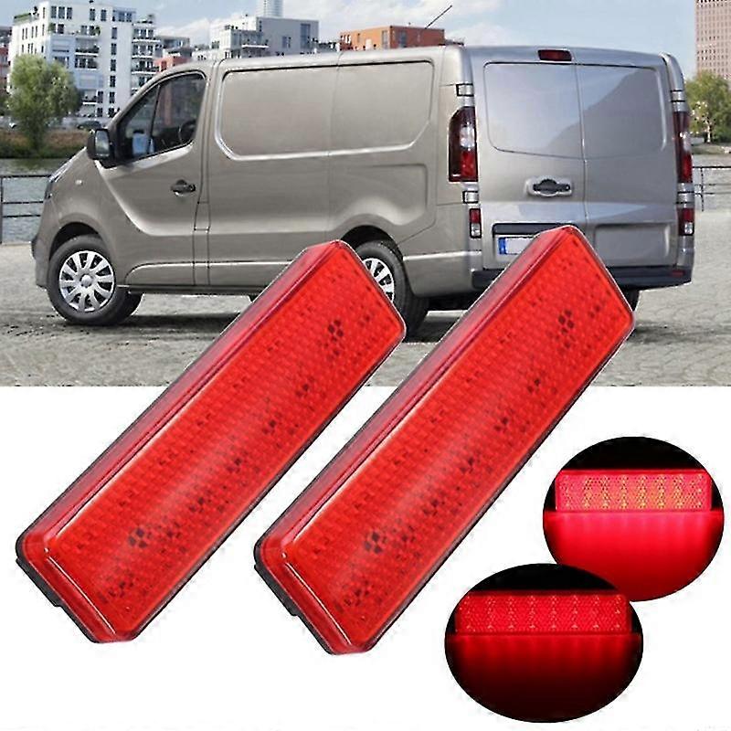 2X Red Car Rear Bumper Reflector Signal LED Tail Stop Brake Light for ...