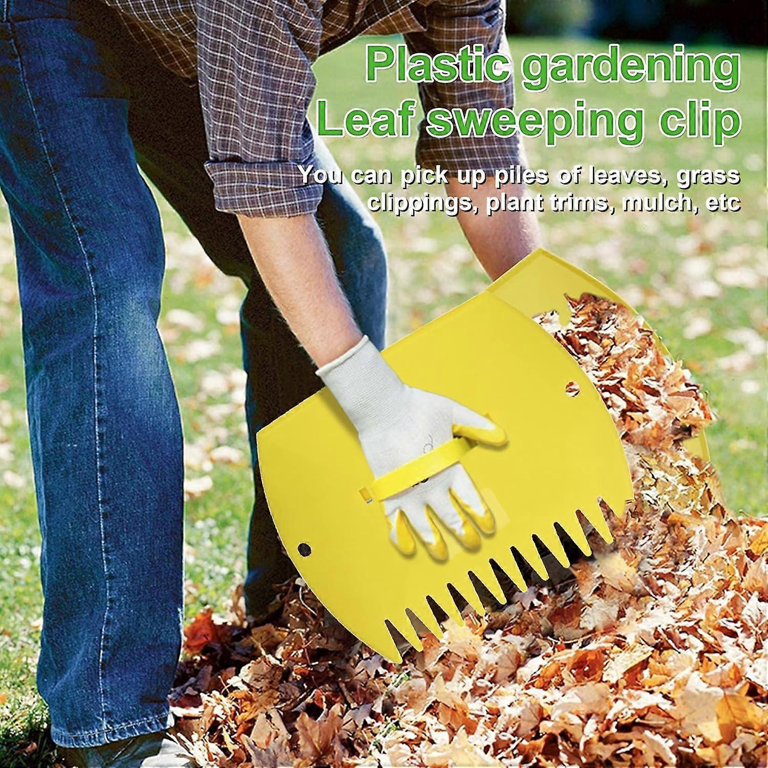 Garden and Yard Leaf Scoops Hand Rakes, Large Sized Leaf Grabbers, Leaf ...