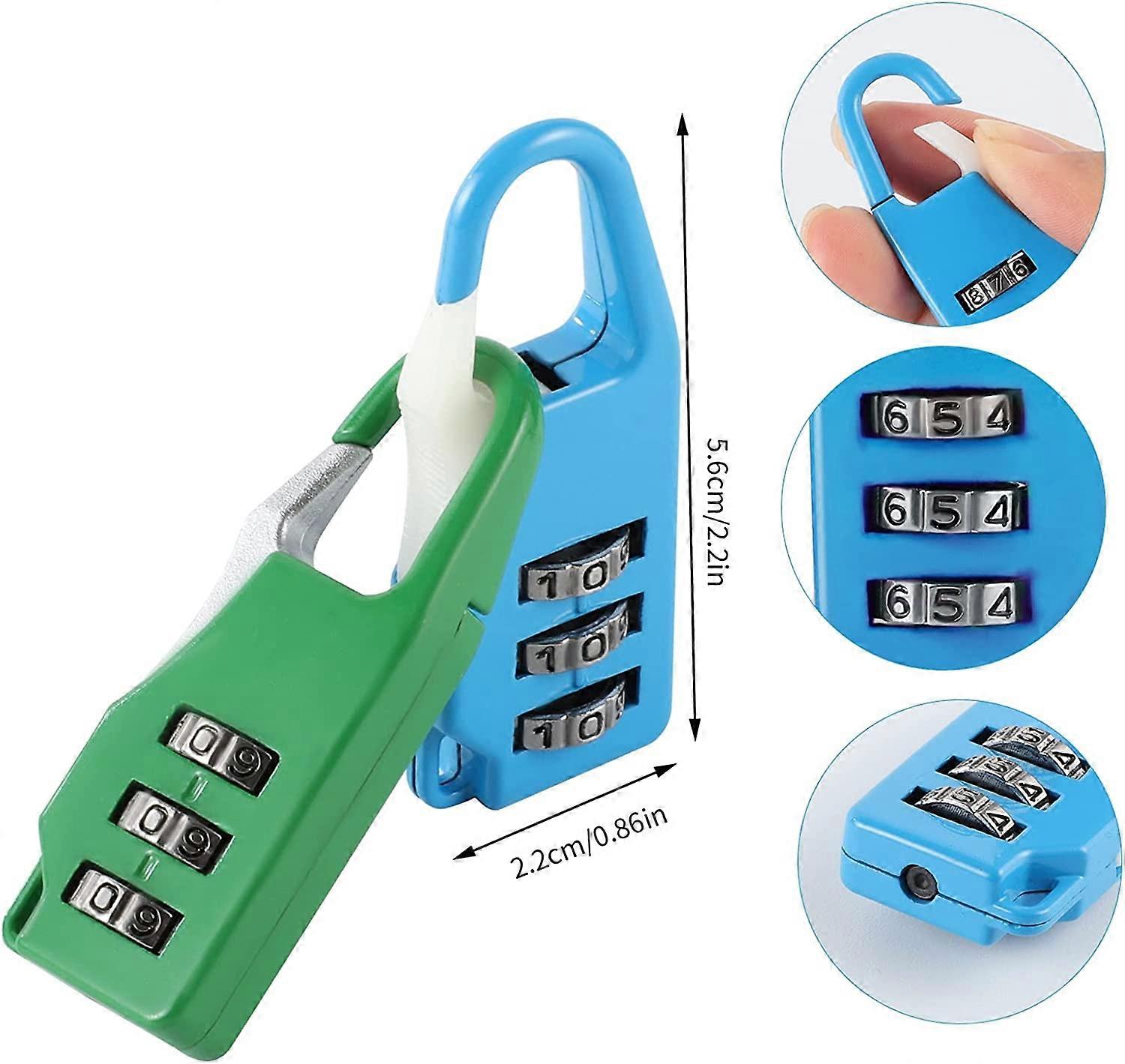 Pcs Small 3-Digit Code Padlock, Small Locker Code Lock Airplane ...