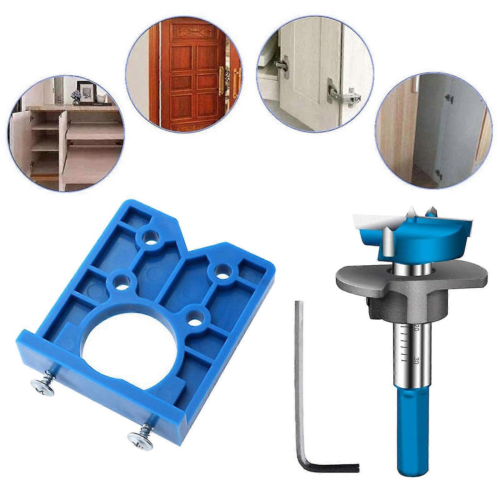 35mm Concealed Cabinet Hinge Hole Cutter With Drill For Kitchen Cabinet ...