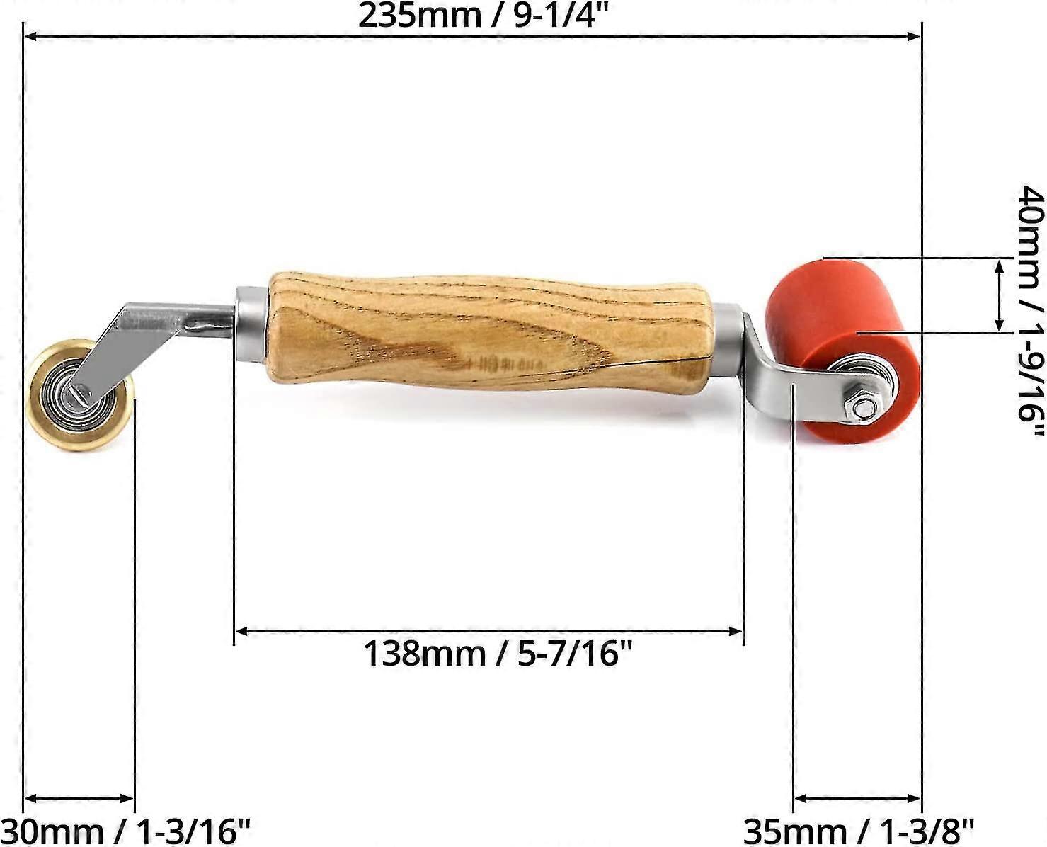 40mm Silicone Seam Roller With 6mm Brass Detail Penny Roller, Smoothing ...