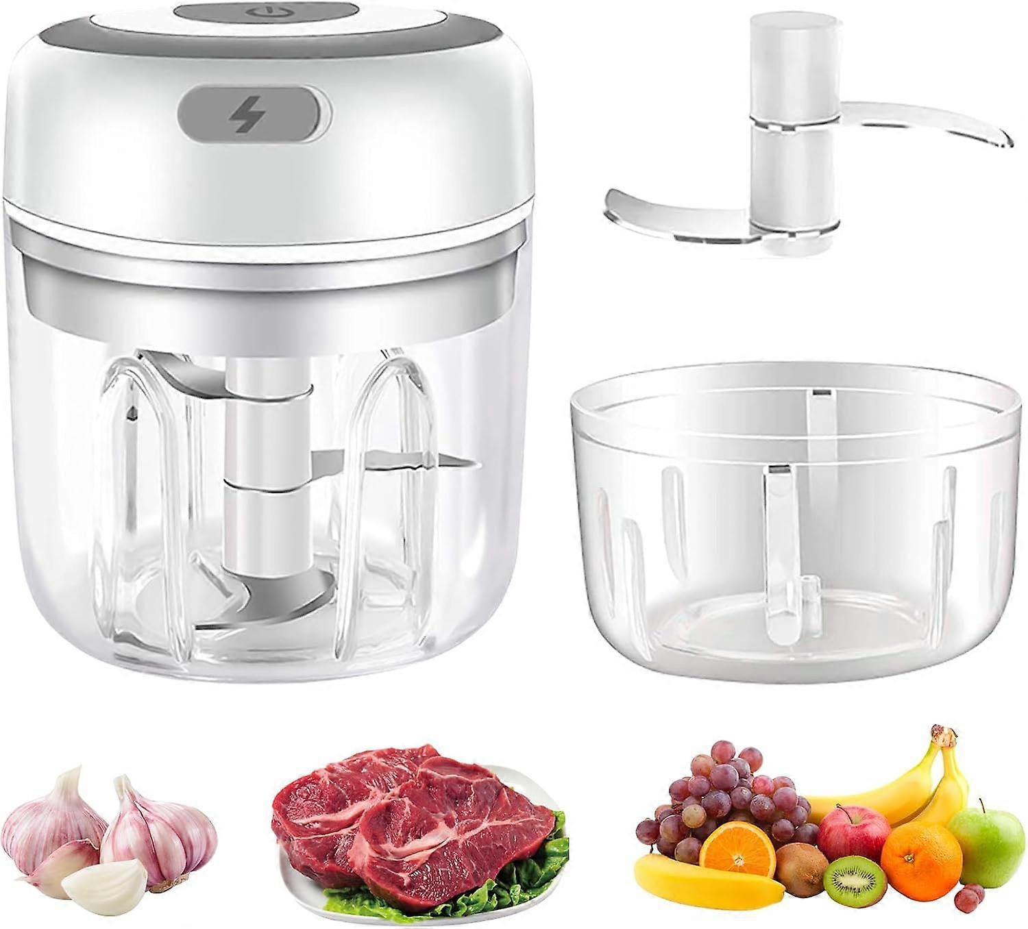 Rechargeable Electric Kitchen Chopper - 250ml & 100ml Capacity, 2 Cup ...