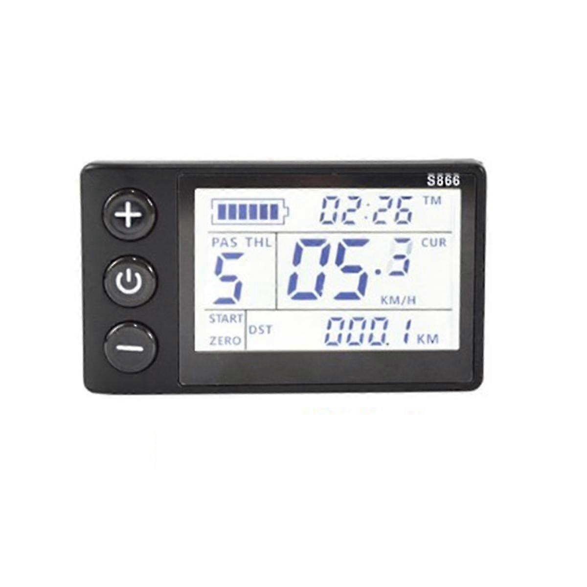 S866 Electric Bike LCD Display E-Bike Electric Scooter Display Meter ...
