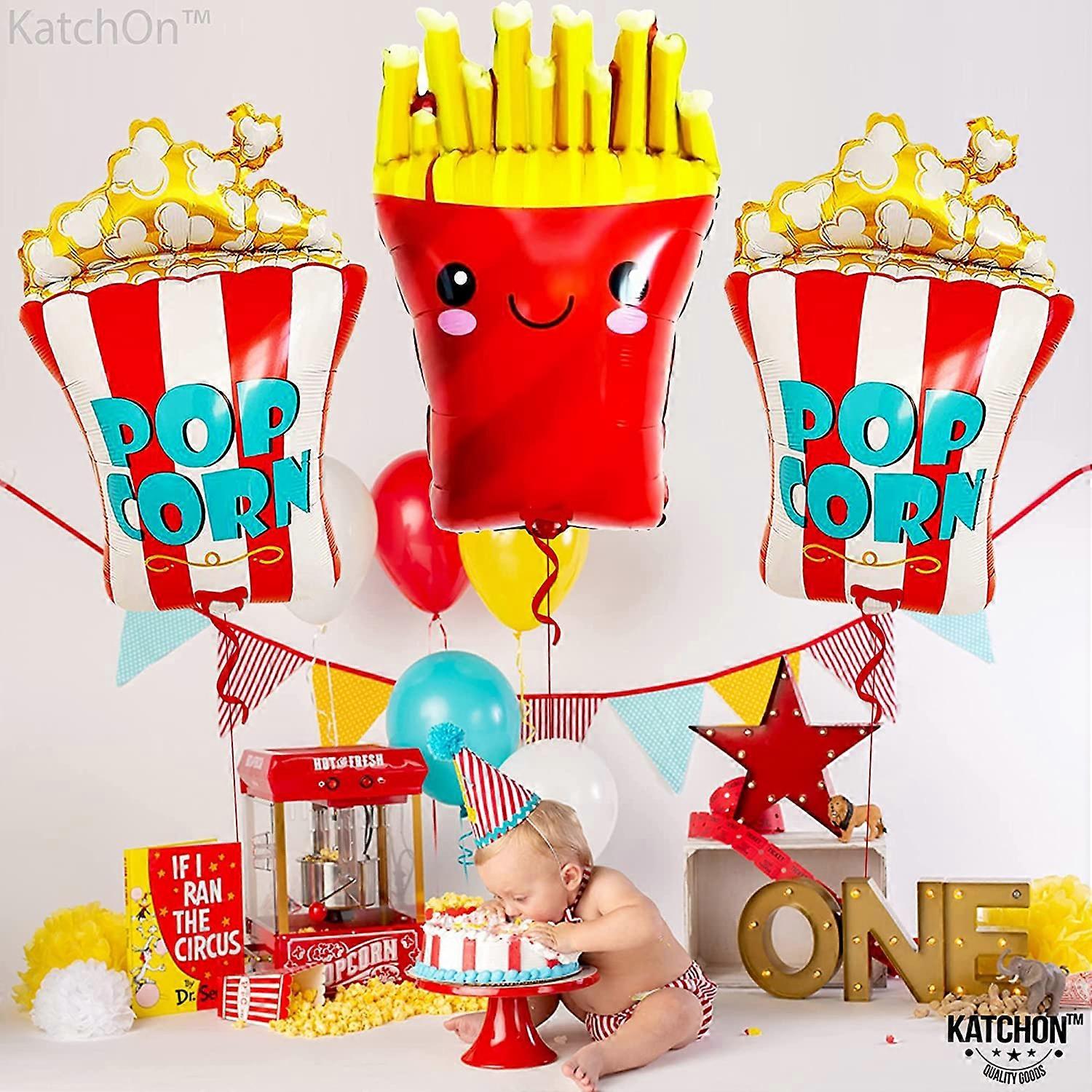 Big, Popcorn Balloon Decorations Set- 30 Inch, Carnival Theme Party ...