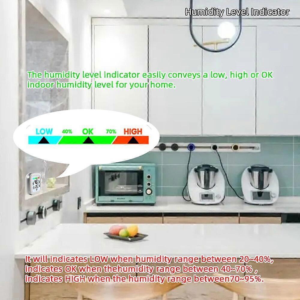 Indoor Electronic Hygrometer & Thermometer Digital Temperature Humidity ...