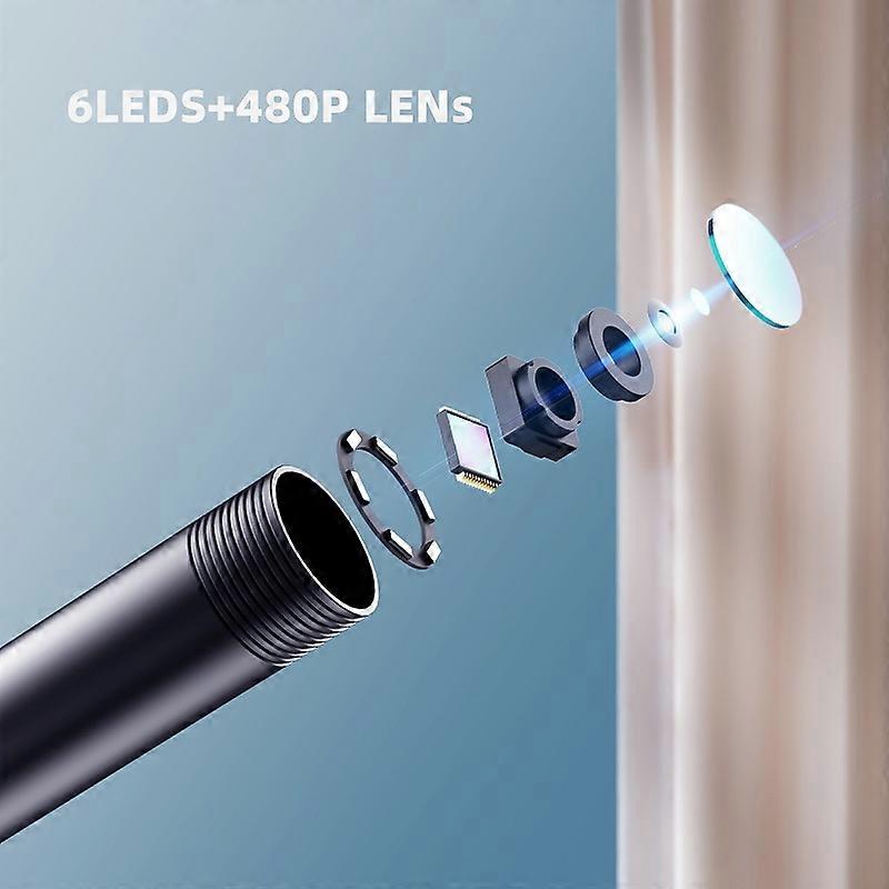 Endoscope Camera 5.5MM 7MM Lens 3IN1 Type-C Micro USB Industrial Pipe ...