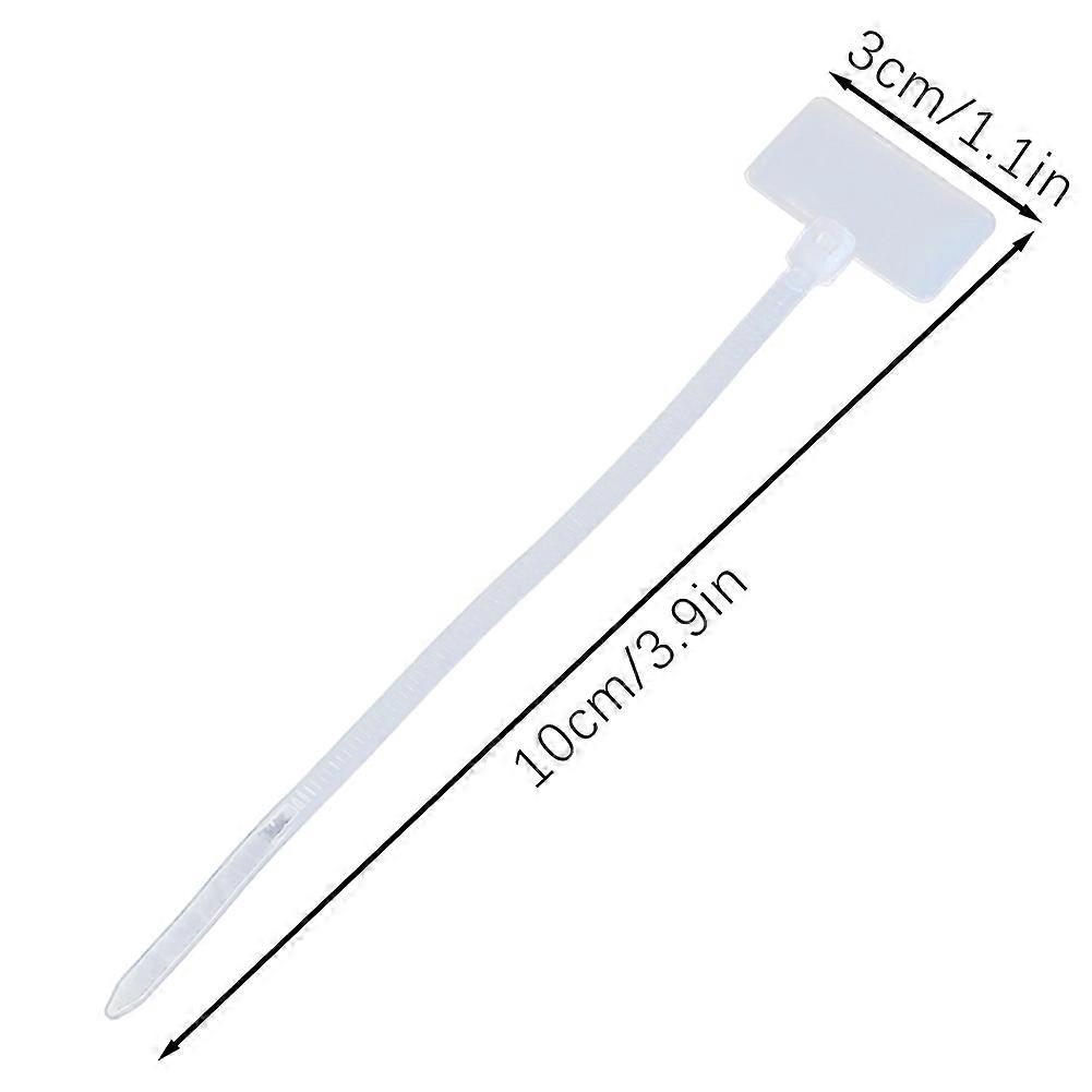 100 Pcs Write on Tags Wire Zip Ties Cable Mark Tags Plastic Power ...