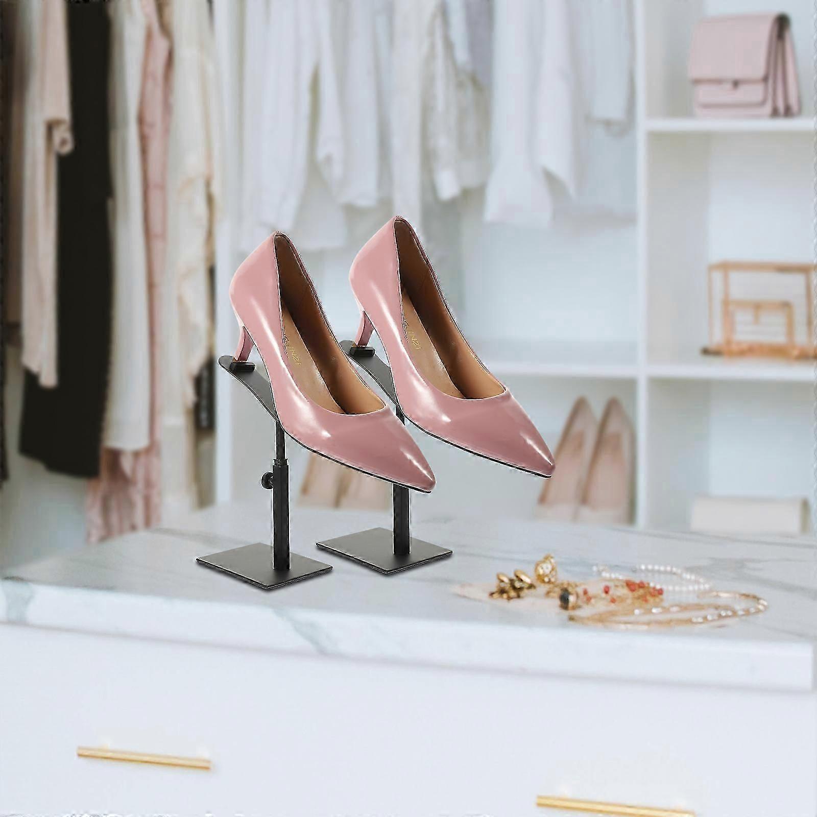 Stainless Steel Shoe Riser Height Adjustable Shoe Display Stand Shoe ...