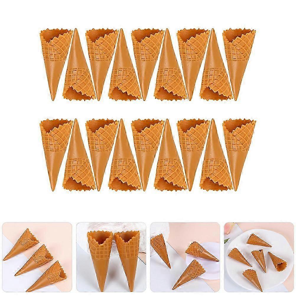 18pcs Empty Ice Cream Cone Model Mini Ice Cream Cone Artificial Ice ...