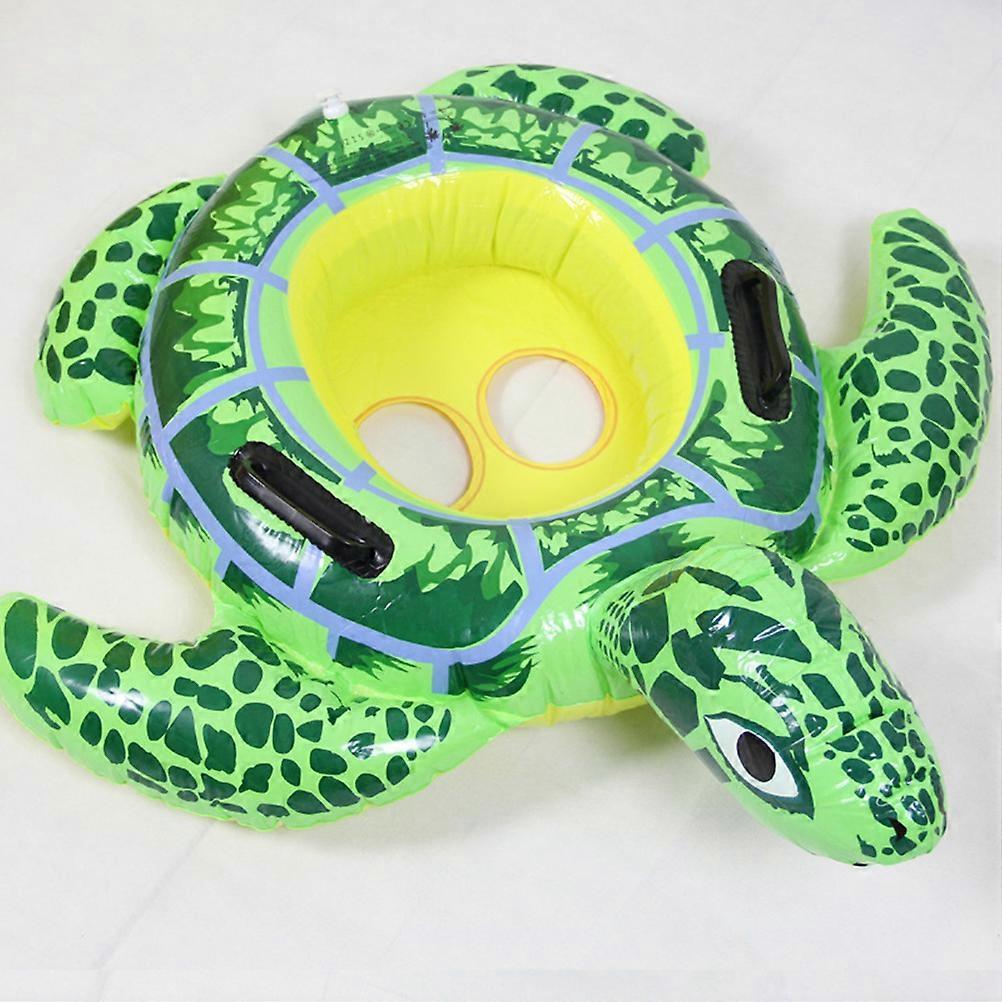 Baby Turtle Ride Swimming Ring, Inflatable Pool Float for Toddlers ...