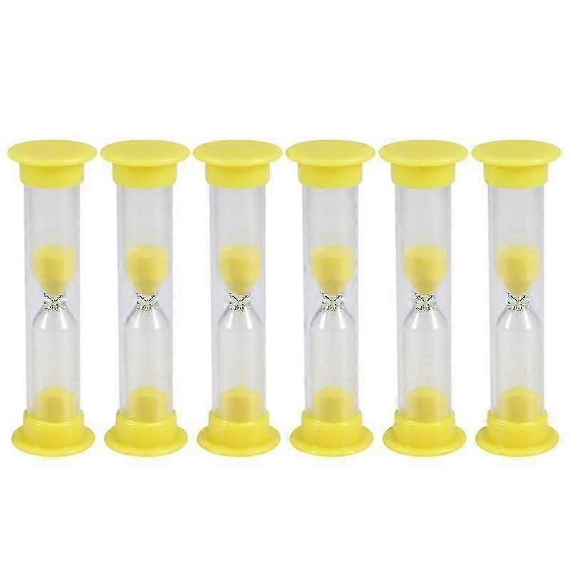 6pcs 3 Minutes Sandglass Plastic Sandglass Mini Children Brushing Timer ...