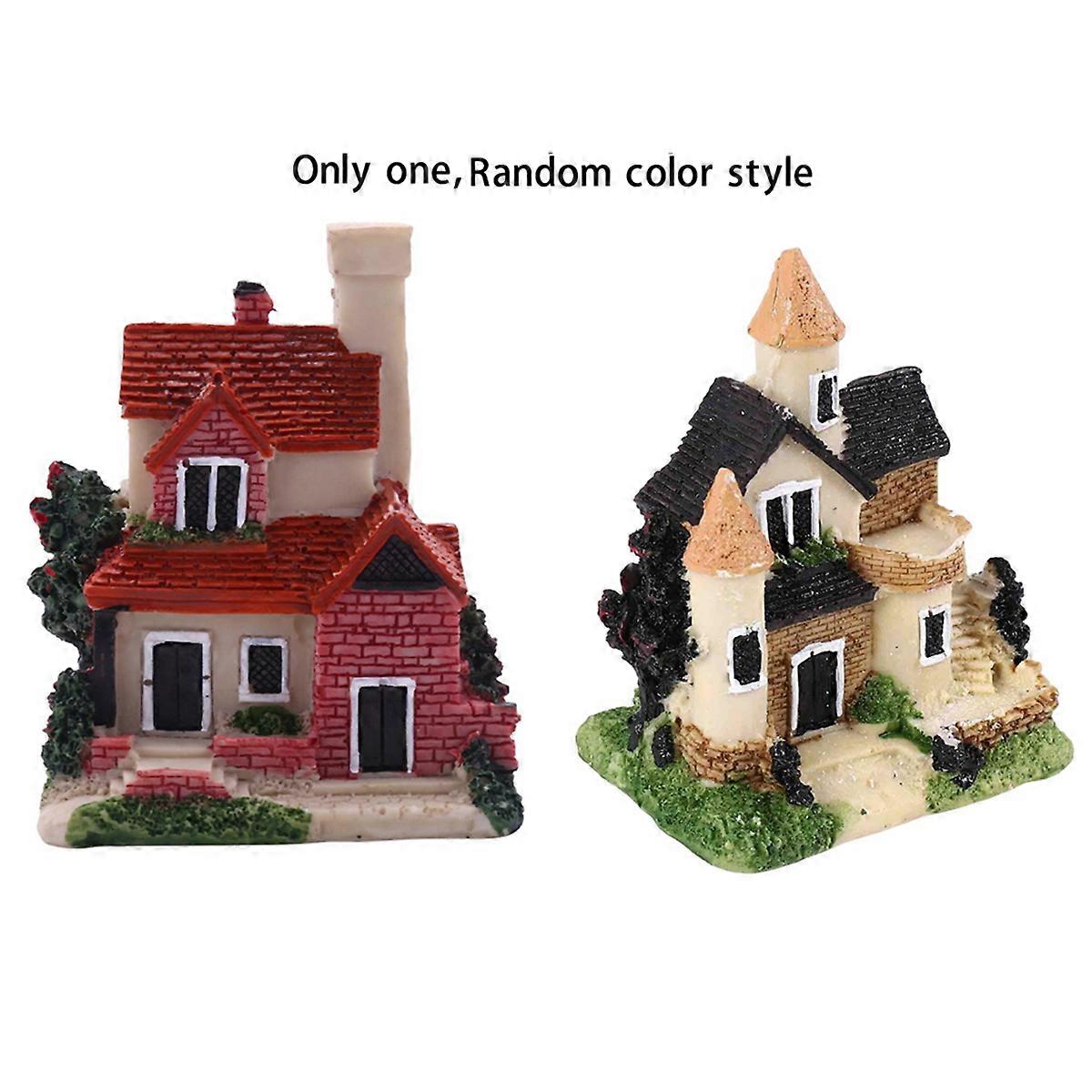 Cute Mini Resin House Miniature House Fairy Garden Landscape Home ...