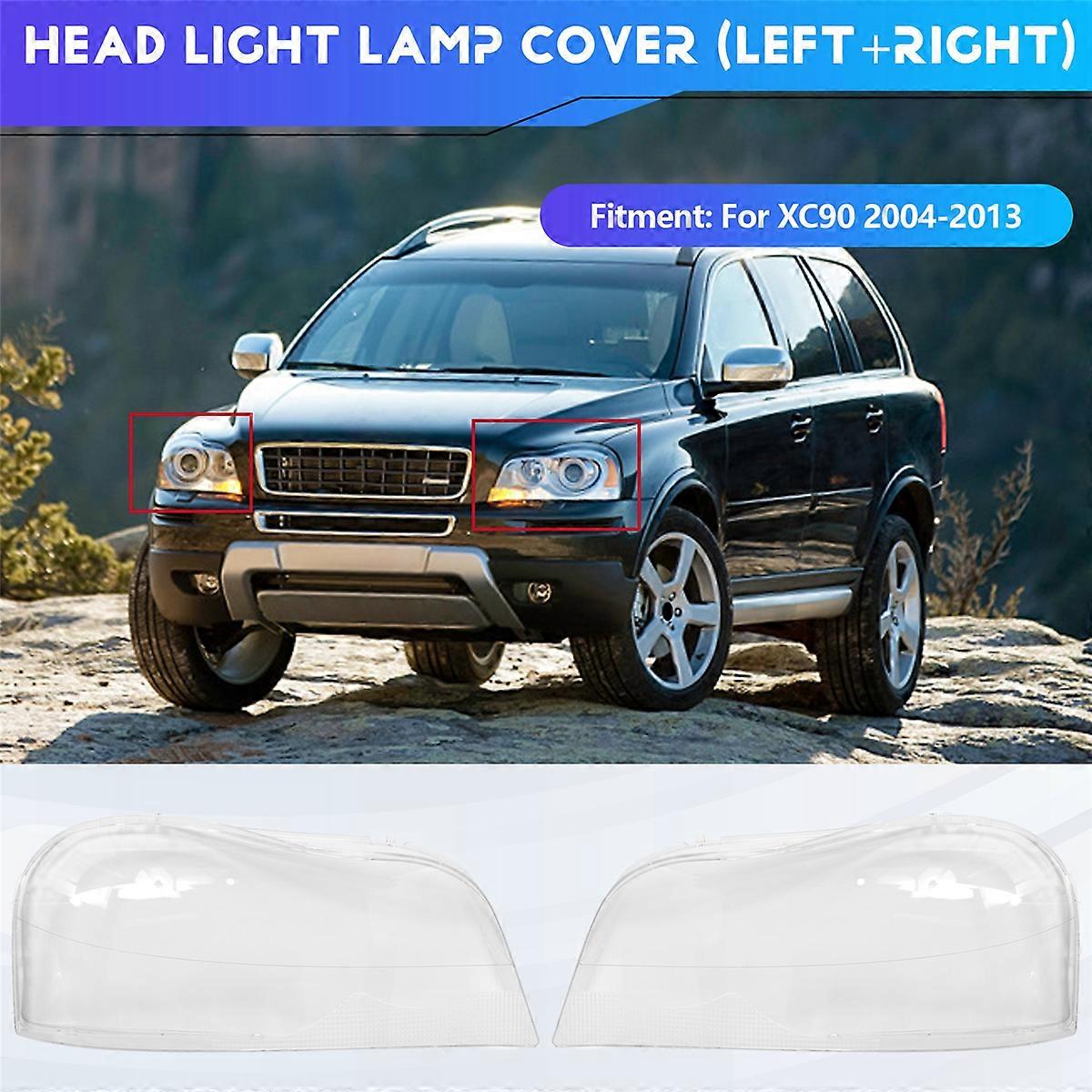 For - XC90 2004-2013 Car Transparent Lampshade Head Light Lamp Cover Glasses Lamp Shade ...