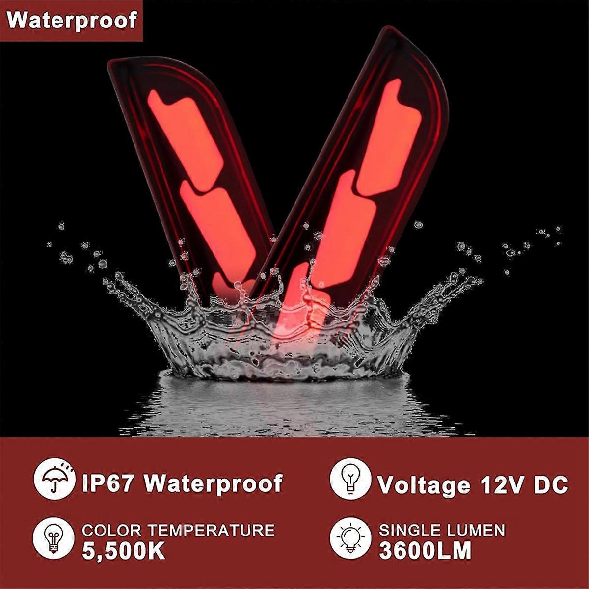 LED Rear Bumper Reflector Fog Lights for Mitsubishi Lancer 2008-2017 ...