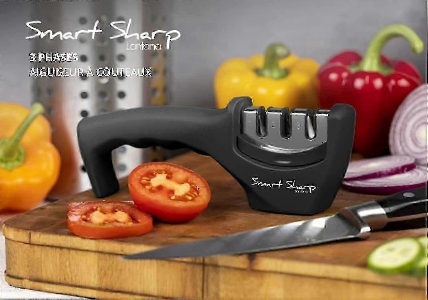 Smart Sharp 3 Stage Sharpener - For Kitchen Knives - Professional ...