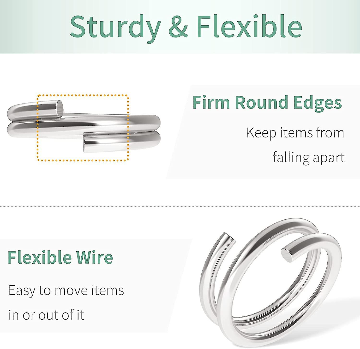 100 Pieces 10mm Mini Split Jump Rings With Double Ring Small Metal Ring ...