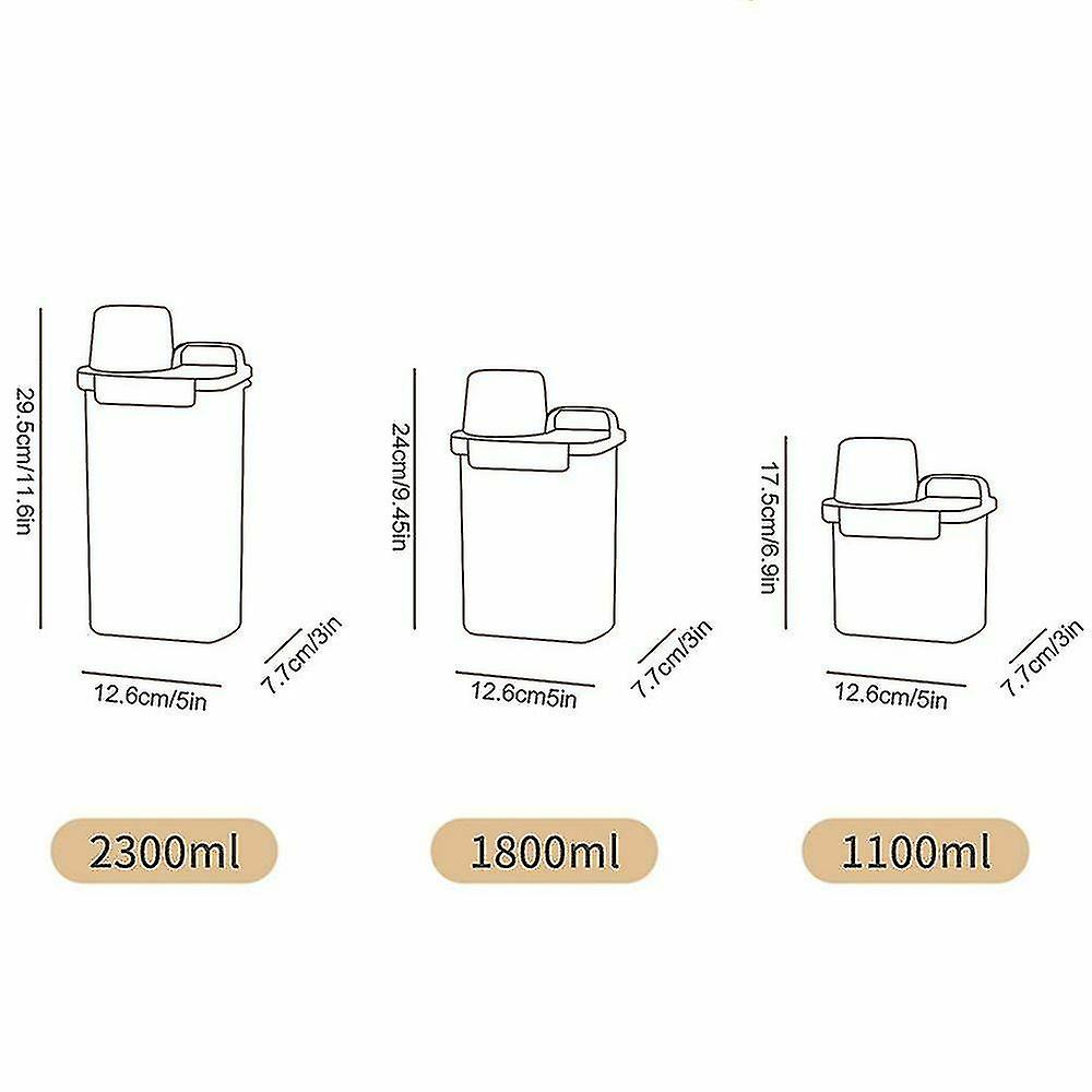 Airtight Laundry Detergent Powder Container Powder Storage Box Clear ...