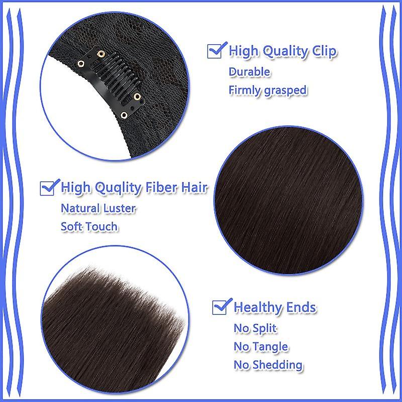 One Piece Clip in Hair Extensions V-Shaped Wavy Curly Hair Synthetic ...