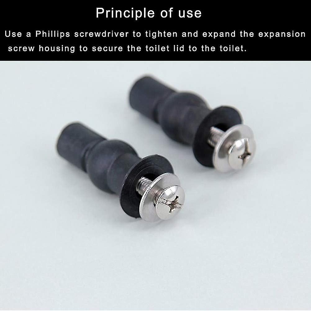 6 Pack Toilet Seat Screwstoilet Seat Fittings Toilet Seat Hinges ...