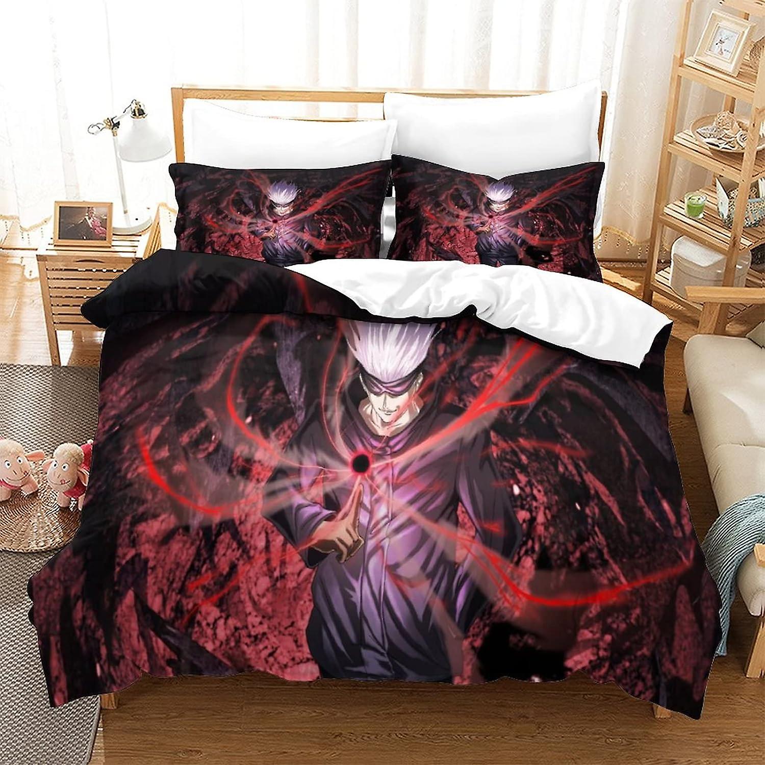 Jujutsu Kaisen 3D Printed Anime Gojo Satoru Design Duvet Cover Set ...