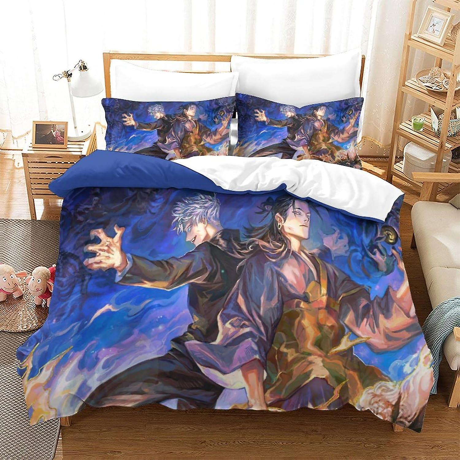 Anime Satoru Gojo Bedding Duvet Cover Set Soft Microfiber Jujutsu ...