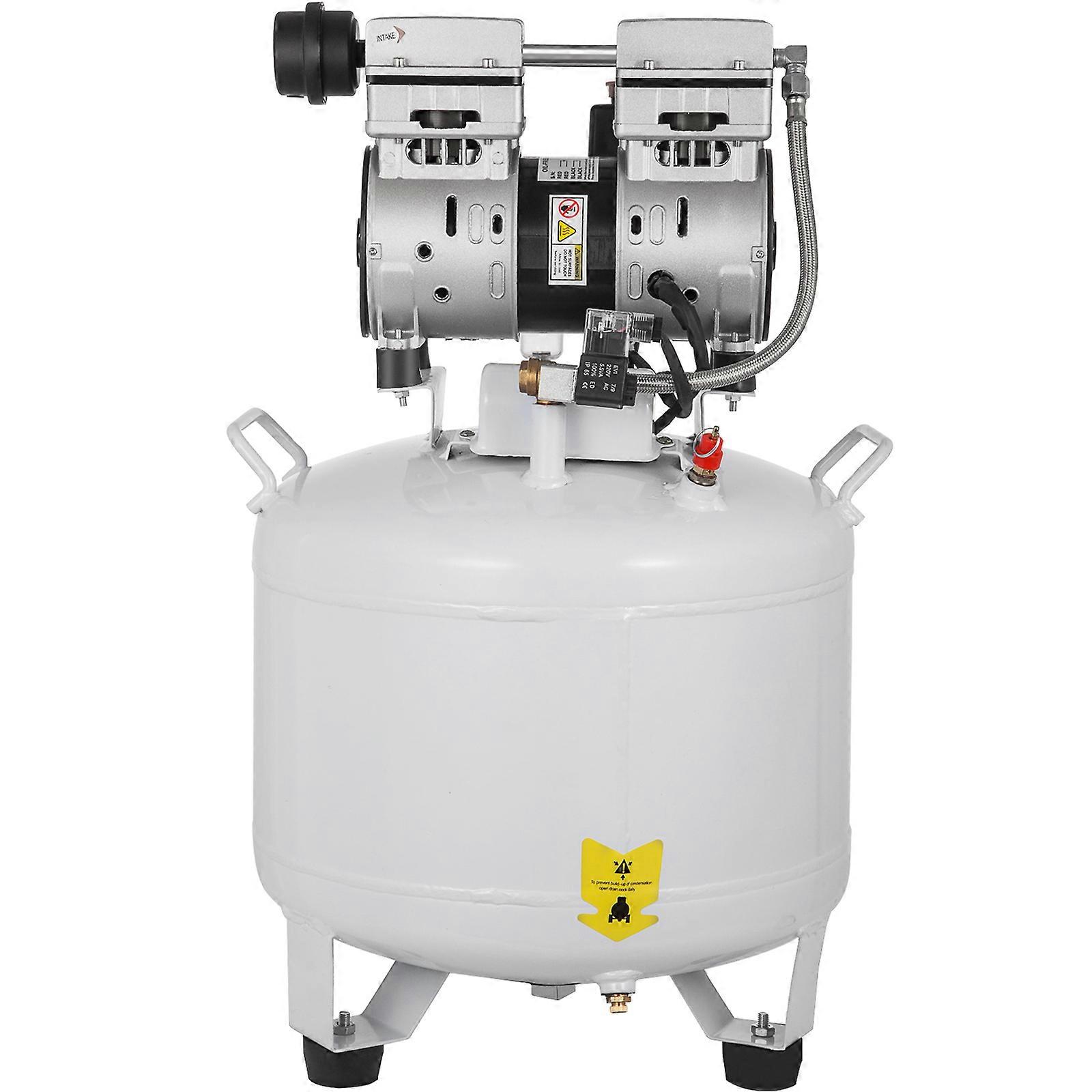 Vertical Air Compressor 8.8 Gallon Ultra Quiet Oil-free Air Compressor ...