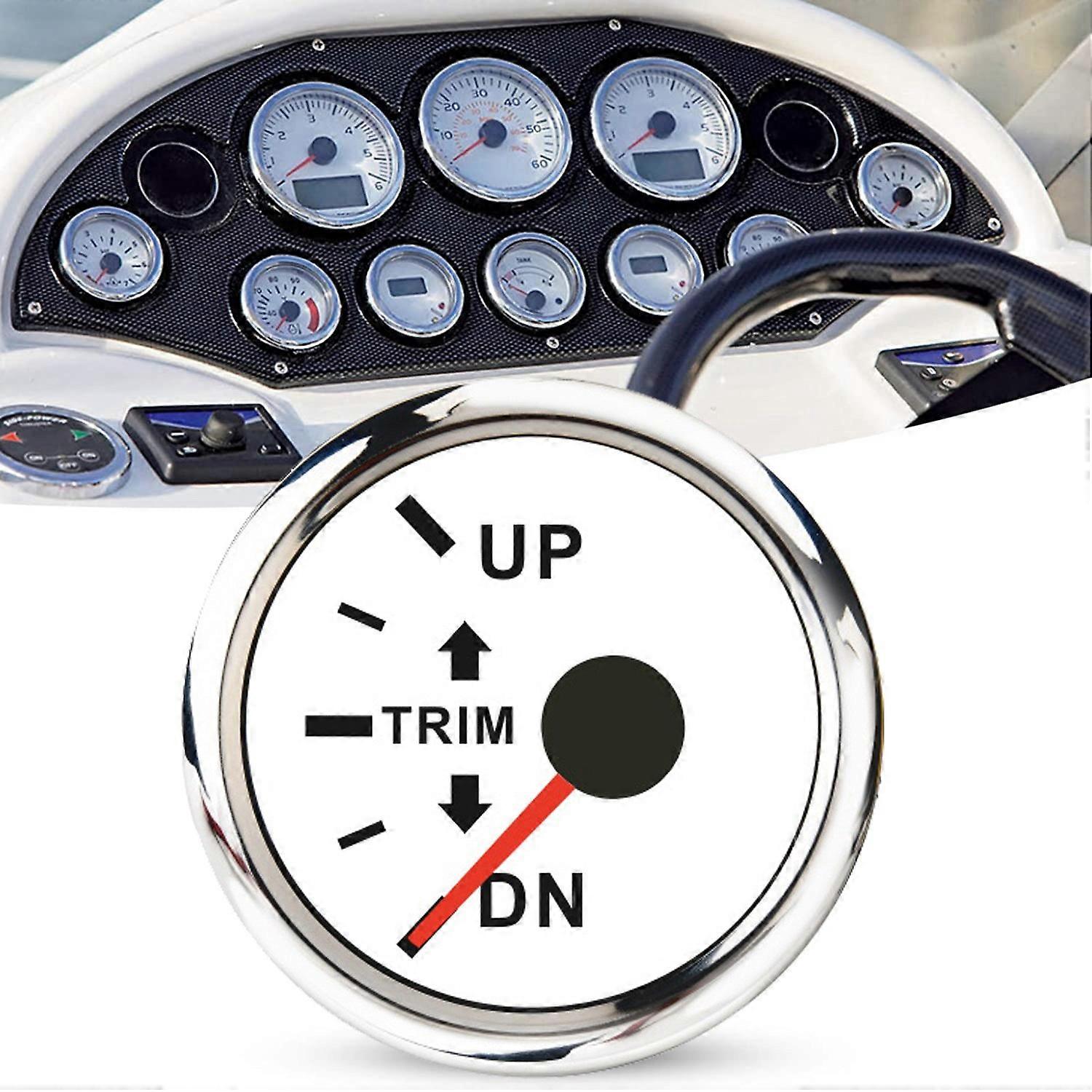 52mm Digital Marine Trim Gauge Universal Balance Signal Trim Meter ...