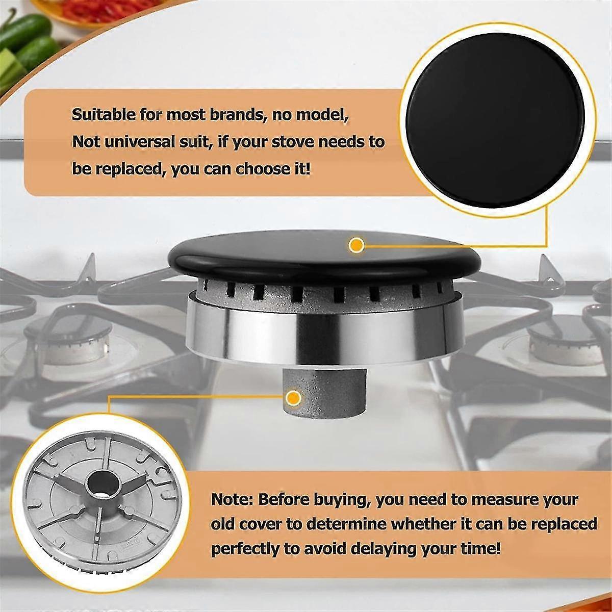 For 8 PCS Cooker Hat Set Oven Gas Hob Burner Crown Flame Cap ...