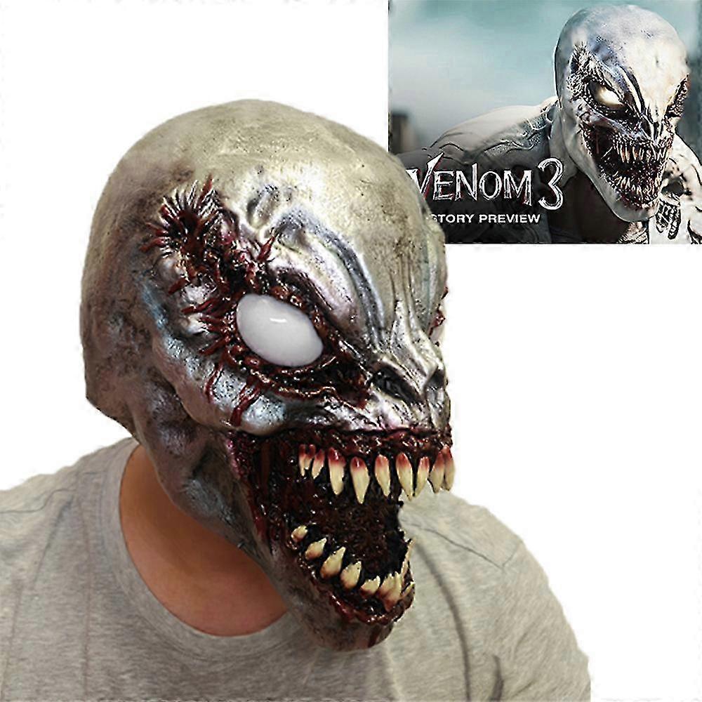 2024 Horror Scary Venom 3 Mask Glowing Eye Full Head Adults Latex Masks ...
