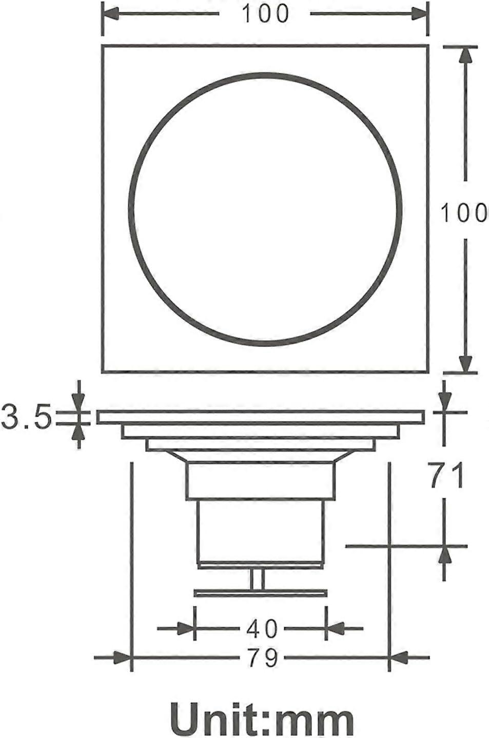 Brass Shower Drain, Square Floor Siphon Anti-Odor Shower Grate for ...