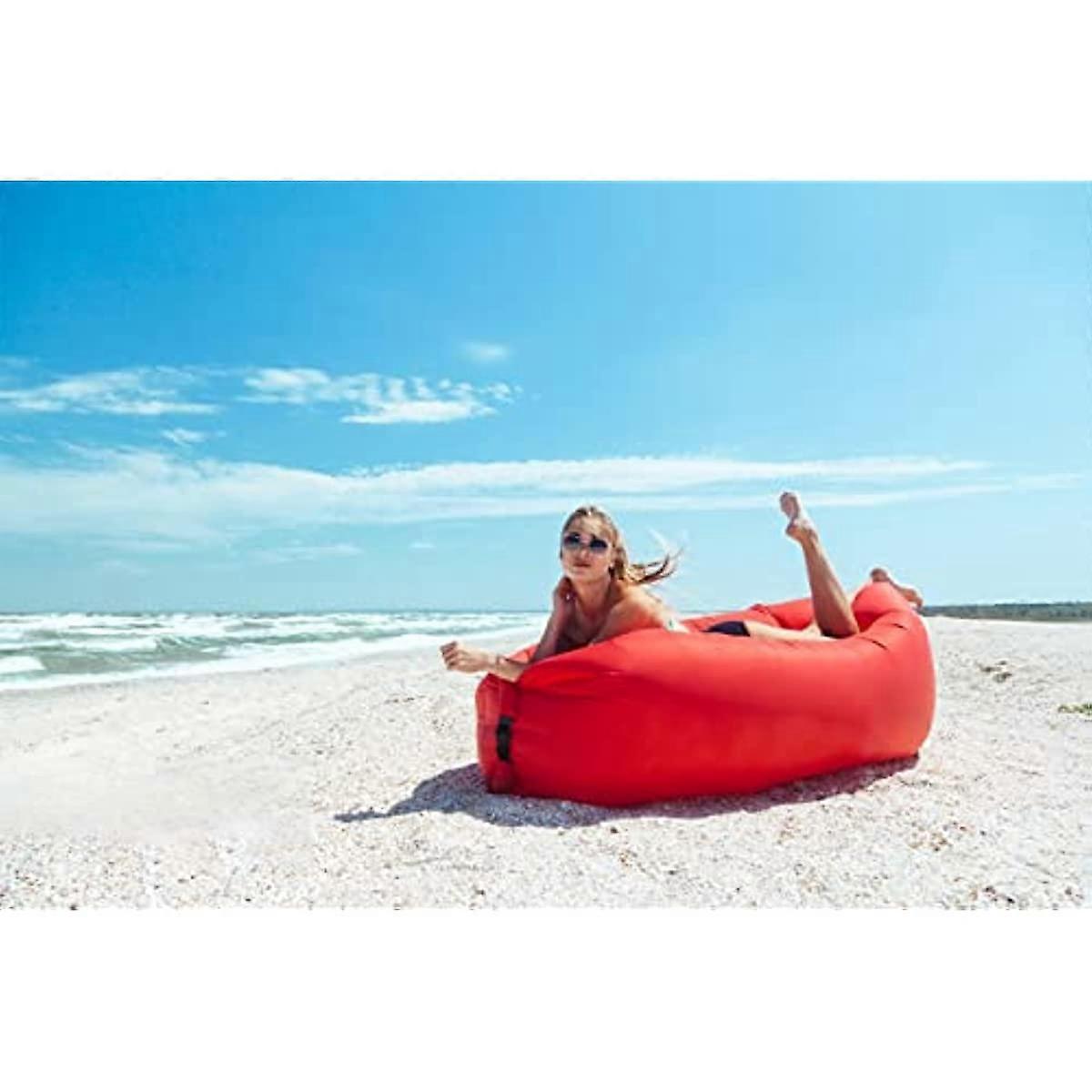 Inflatable Lounger Couch Air Lounger Lazy Sofa with Carry Bag Hammock ...