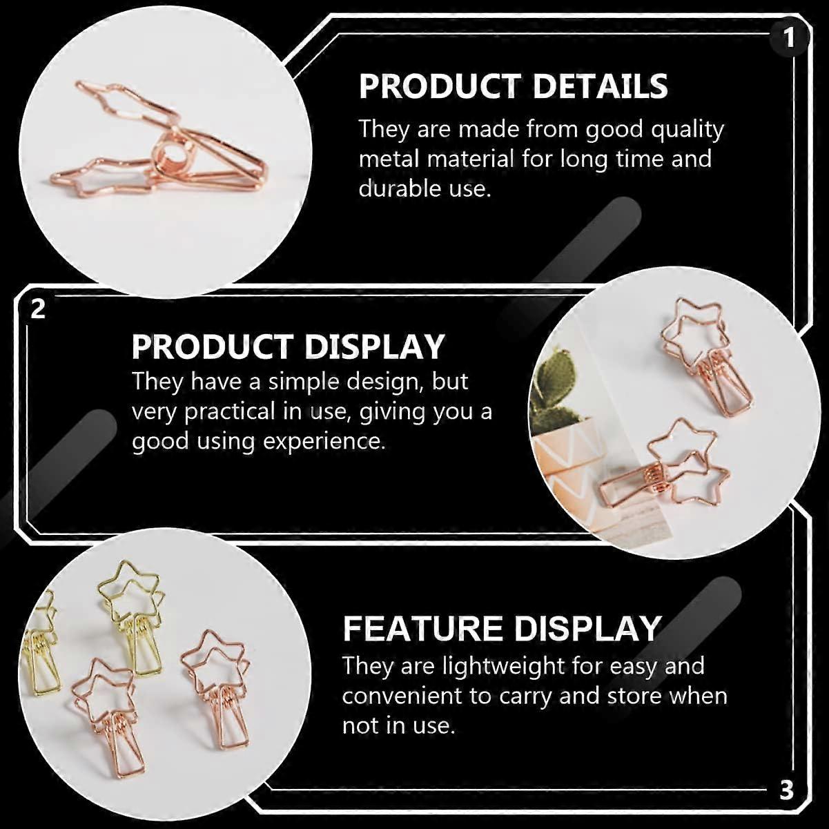 Clip Notice Board Table Holders Metal File clothespins Fastener Paper ...