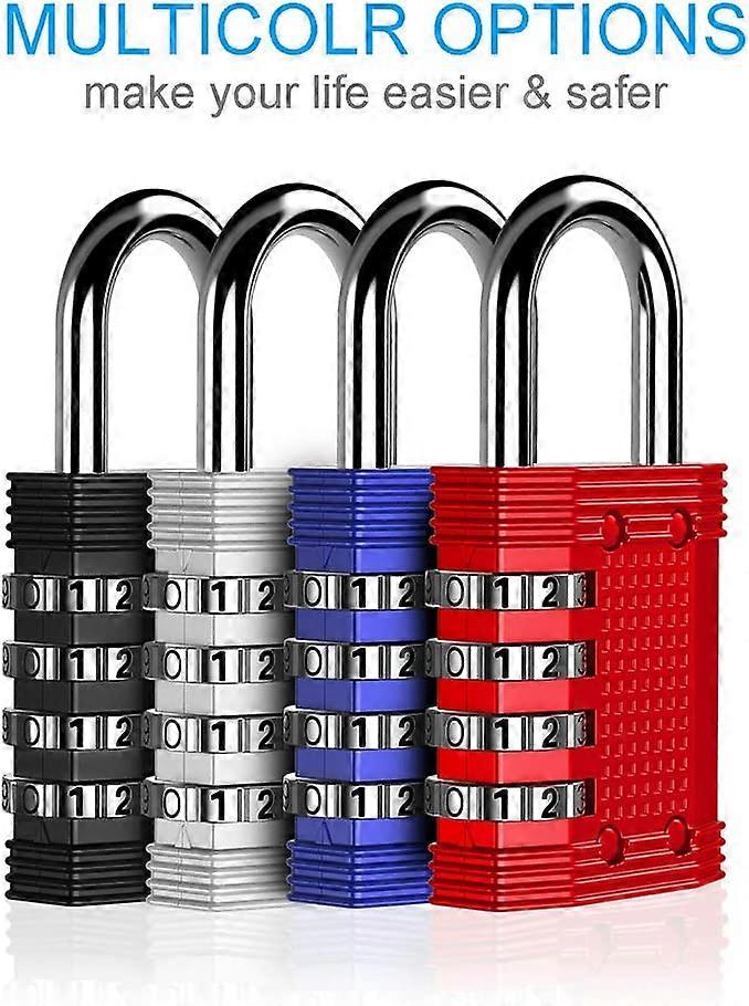 Lock for Gym Locker, 4 Digit Combination Lock for Gym, Employee, School ...
