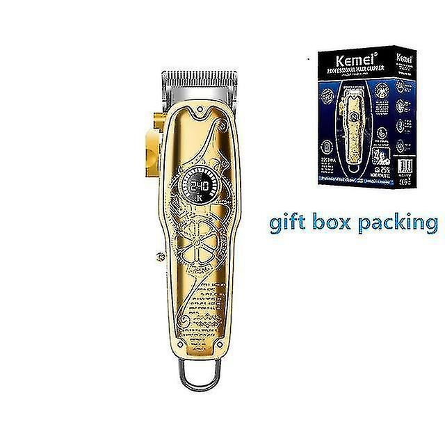 Tondeuses à cheveux tondeuses kemei led affichage corps en métal barbier tondeuse tondeuse à ...