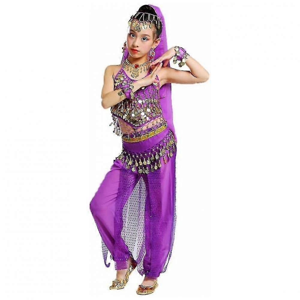 Kids Belly Dance Costumes Set Oriental Dance Girls Belly Dancing India ...