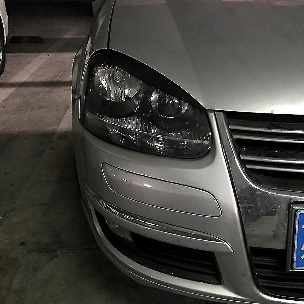 Bright Black Headlights Eyebrows Eyelids Cover Eyelash Head Light Lamp ...