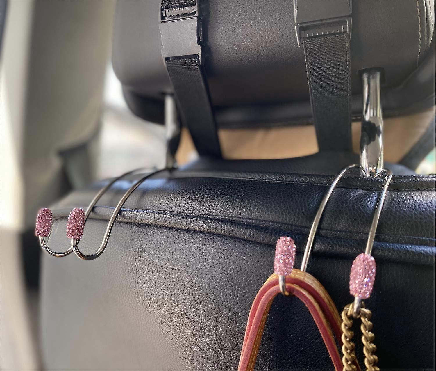 4 Pack Seat Back Organizers, Bling Diamond Universal Organizer Hooks ...