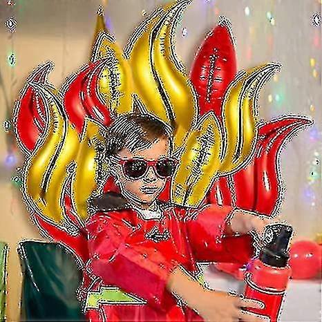 10 Pcs Fake Fire Balloons Firefighter Fire Truck Birthday Party ...