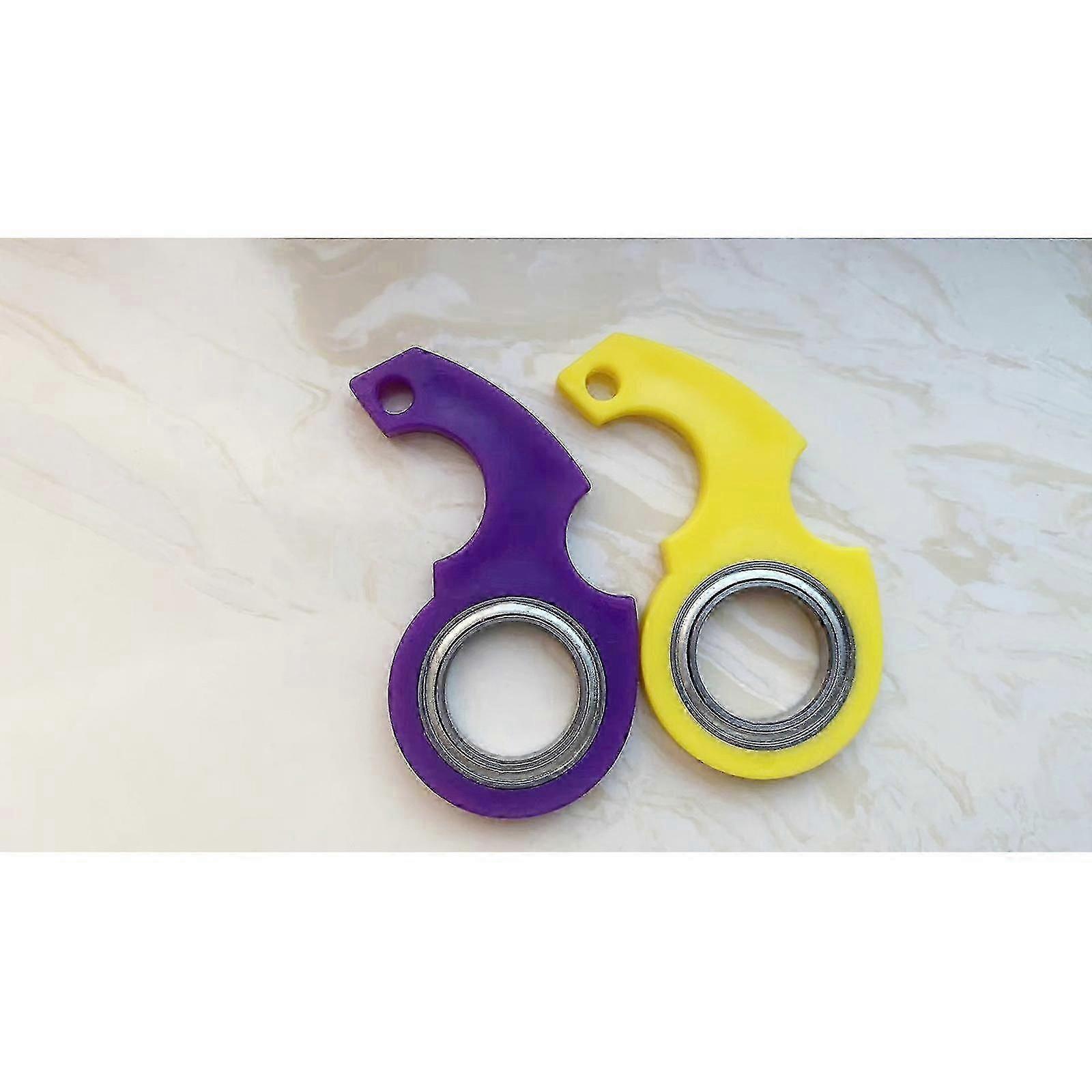 Keychain Spinner Fidget Ring Toy Novelty Fidget Toy Portable Key Ring ...